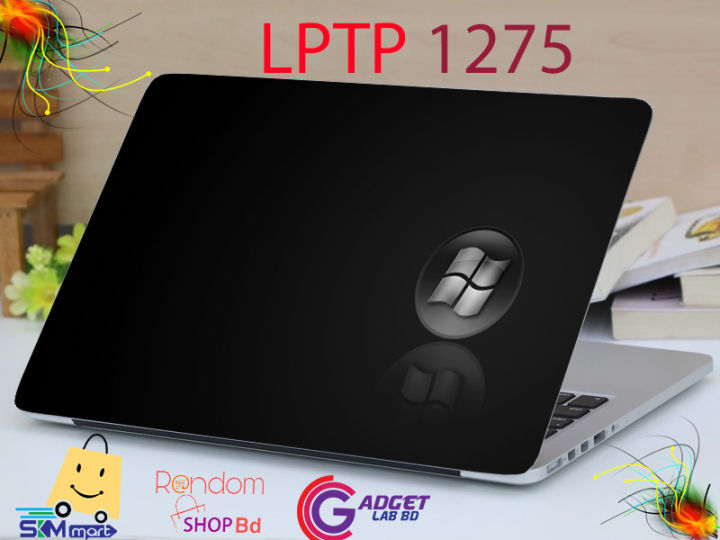 LPTP - 1275 Windows black logo Laptop Sticker Laptop Skin Sticker ...