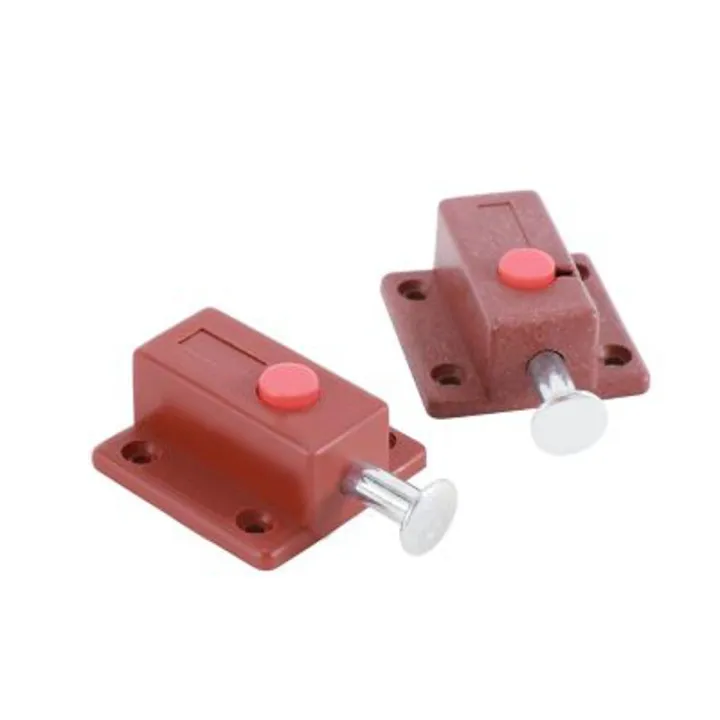Automatic Spring Loaded Cabinet Door Bolt Lock Push Button 2 Pis ...