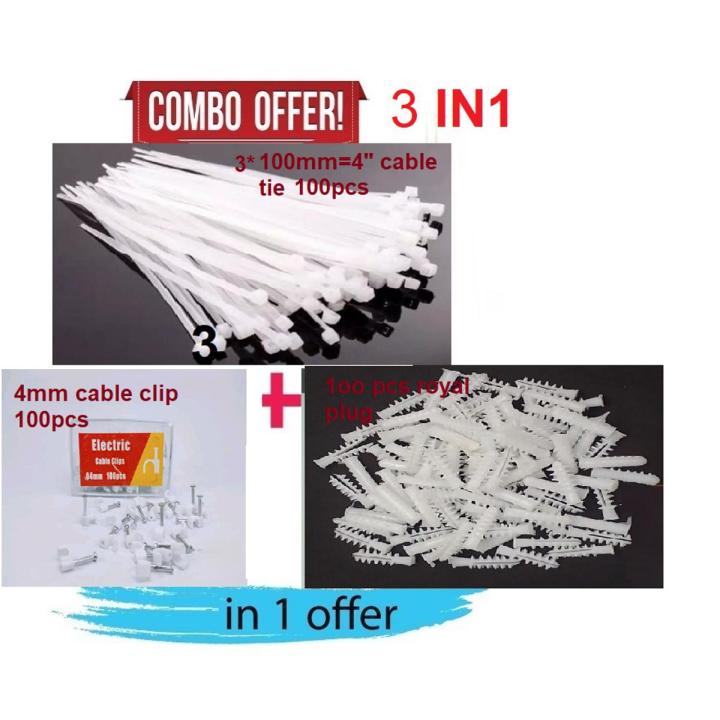 Cable tie cable clip and royal plug combo offer 3IN1 - Multi Plug ...