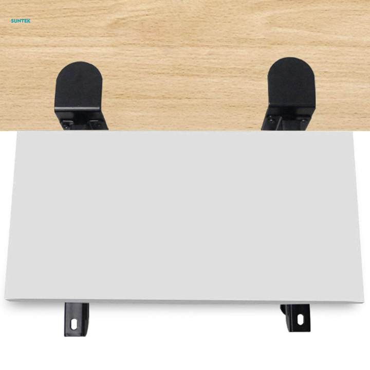 2x Under Desk Keyboard Tray Foldable Brackets Desk Extender Desktop ...
