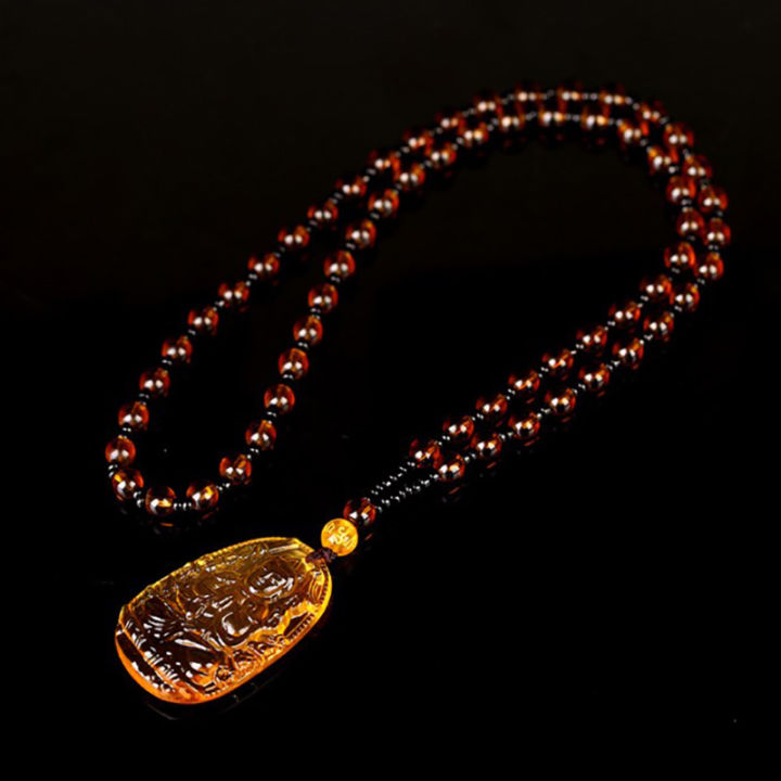 High Quality Unique Natural Yellow Quartz Carved Buddha Lucky Amulet ...