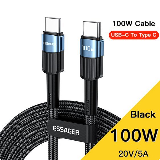 EEASSGER 100W TYPE C TO TYPE C PD FAST CHARGING CABLE / USB TO TYPE C ...
