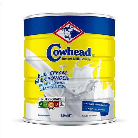 Cowhead Instant Milk Powder – Full Cream 2.5kg(New Zealand) | Daraz.com.bd