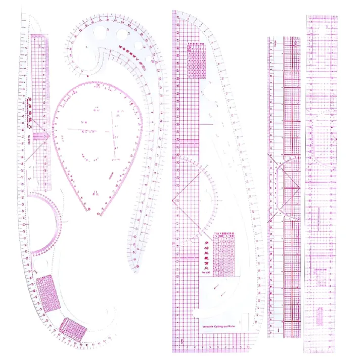 6pcs/set French Curve Ruler Soft Patchwork Ruler Measure Tailor Ruler ...