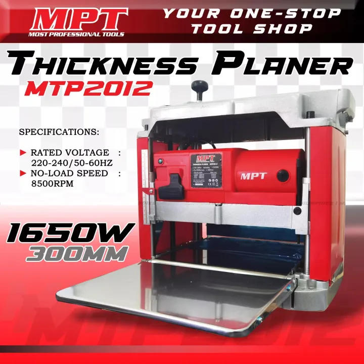 MPT Thickness Planer Automatic 1650w 12" (300mm) MTP2012 - Kings ...