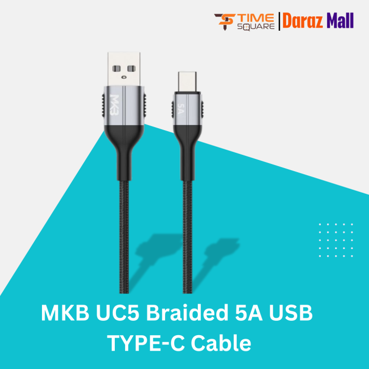 MKB UC5 Braided 5A USB TYPE-C Cable | Daraz.com.bd