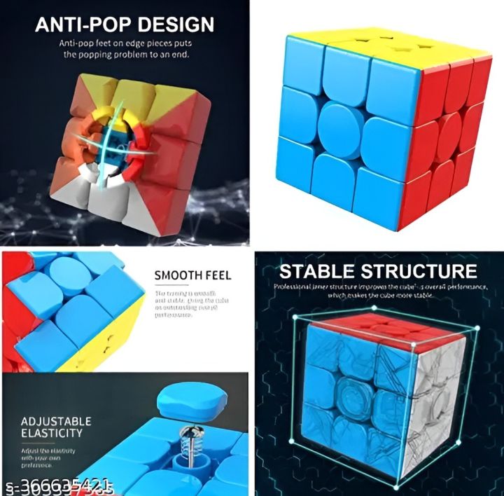 High Speed Magic Rubik Cube Puzzle sticker less 3X3 | Daraz.com.bd