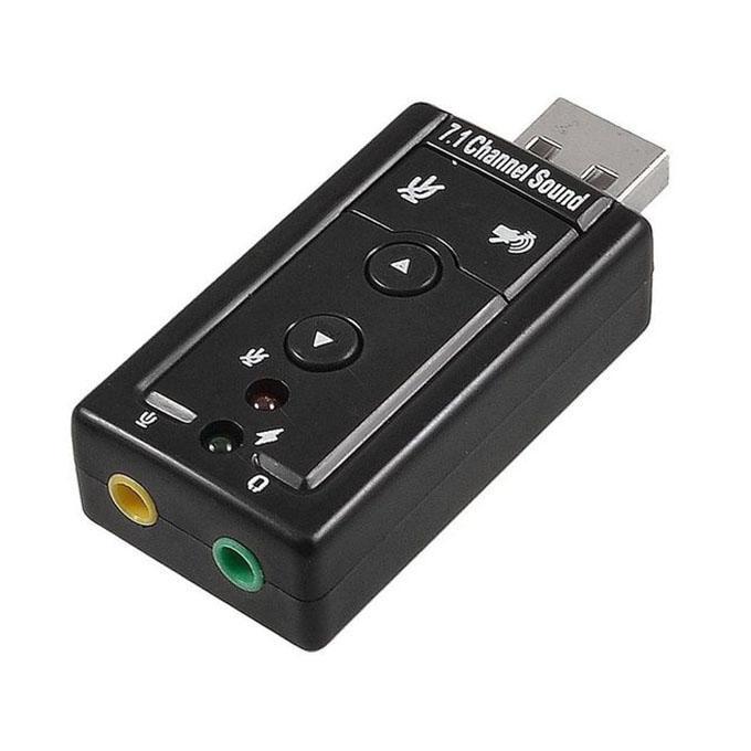 USB Virtual 7.1 Channel Sound Adapter - Black | Daraz.com.bd