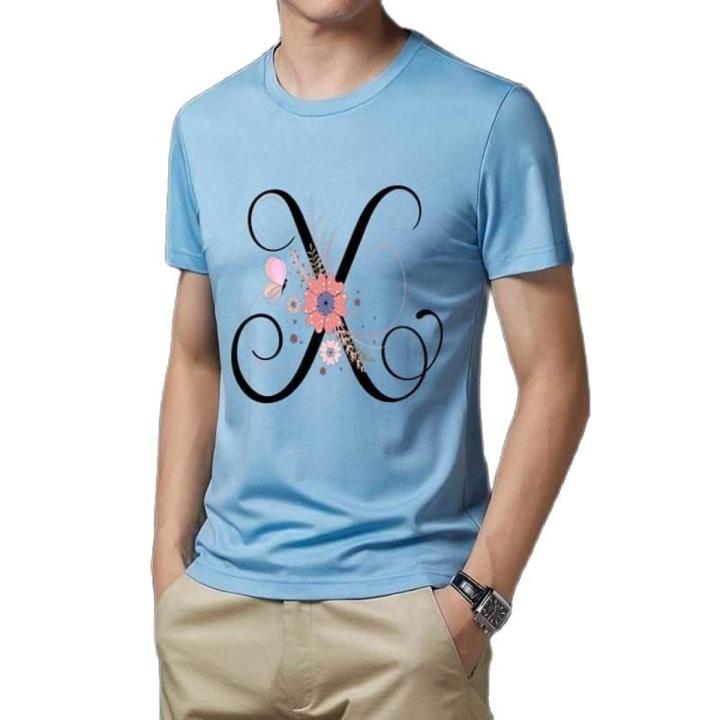 Floral Alphabet Letter "X" T-Shirt for Men's | Daraz.com.bd