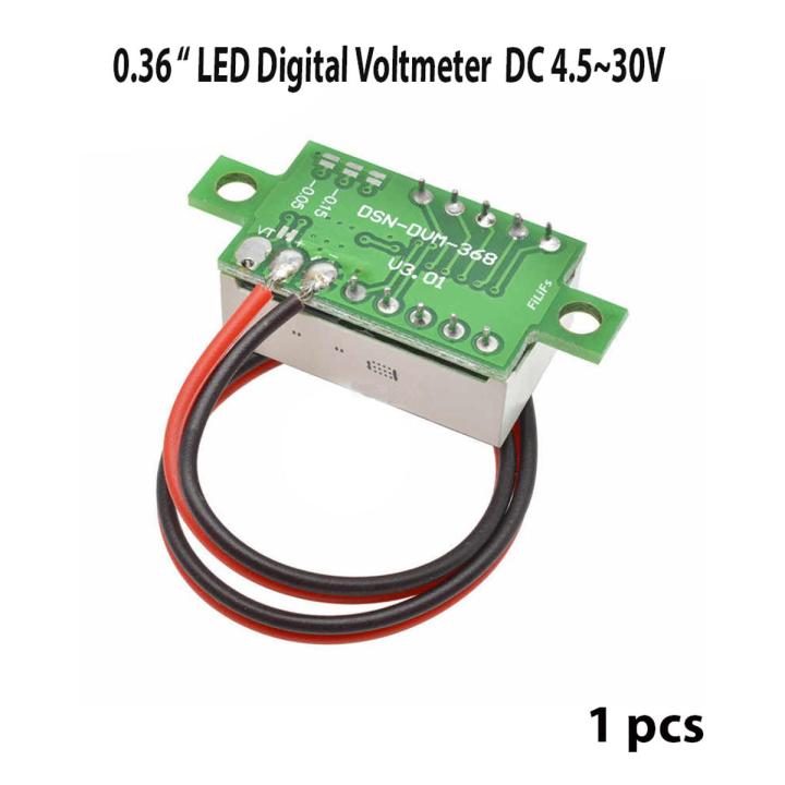Mini Led Digital Voltmeter Red Panel Voltage Meter 3-Digit 0.36 Inch ...