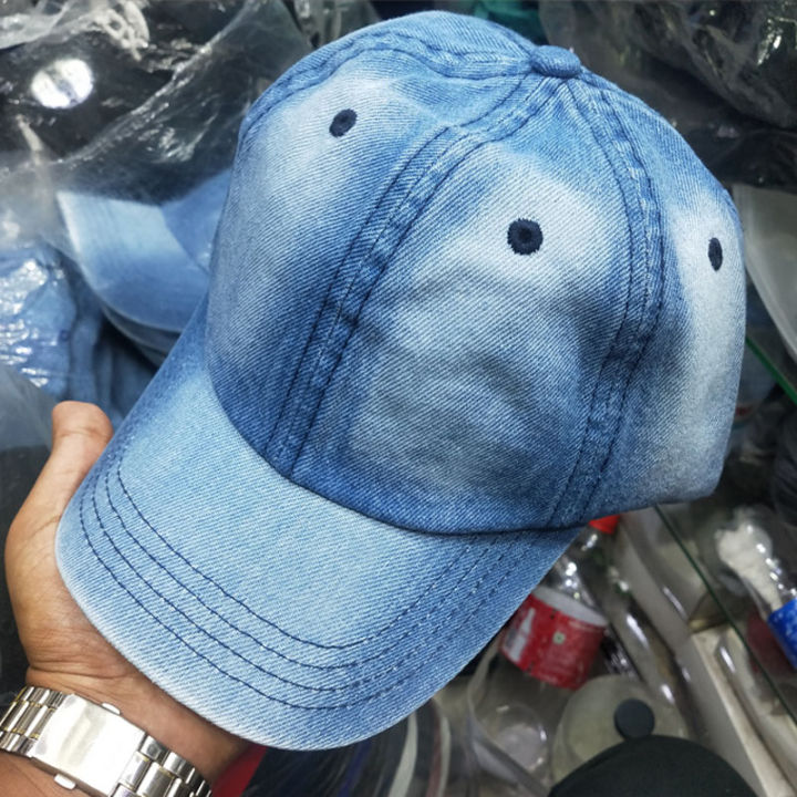 Washed Pure Denim Cap For Men | Daraz.com.bd