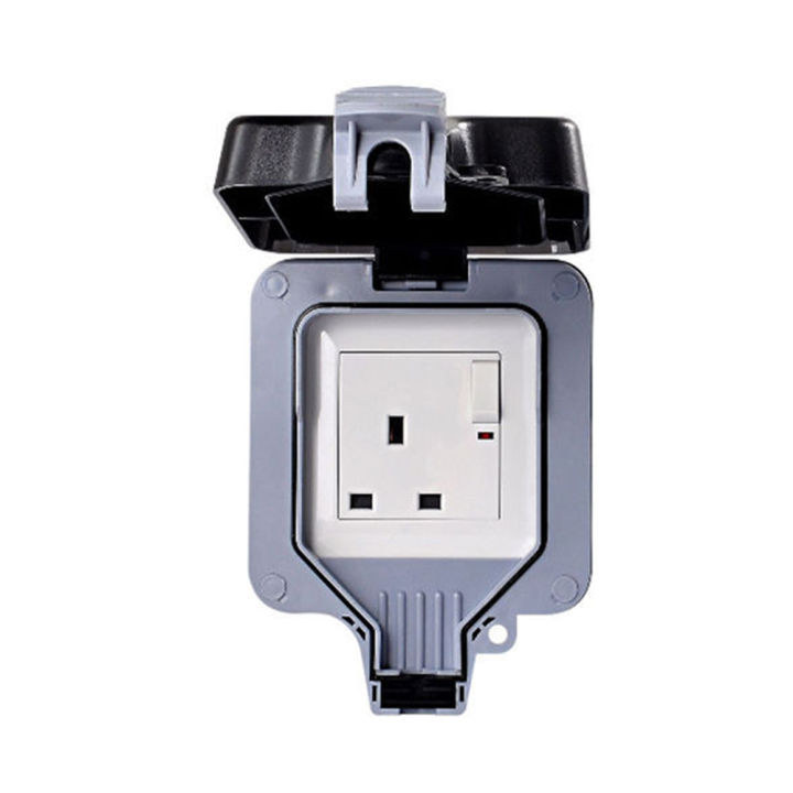 New Outdoor Weather Dust Proof Wall Switch Socket IP66 EU UK Standard ...