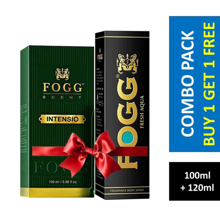 FOGG 100ml Intensio + FOGG 120ml Black Aqua | Daraz.com.bd
