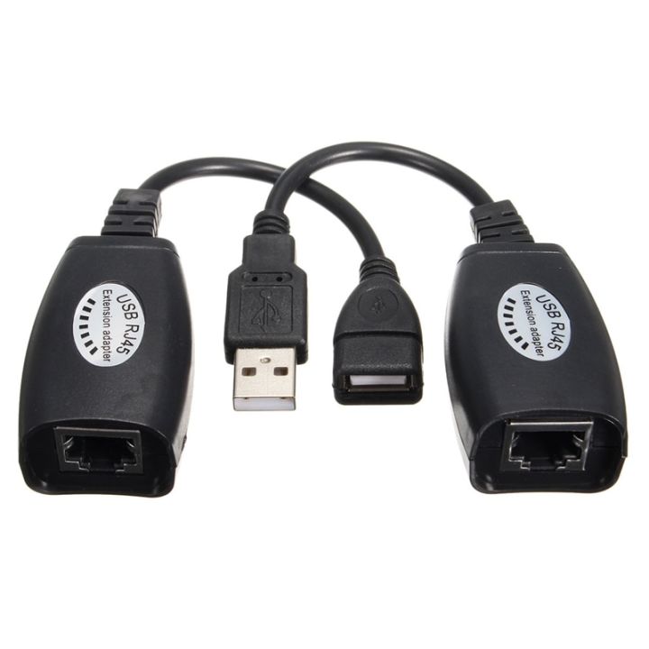 （NEW）Ethernet Adapter RJ45 Male Female USB Lan Extension Cable Adapter ...