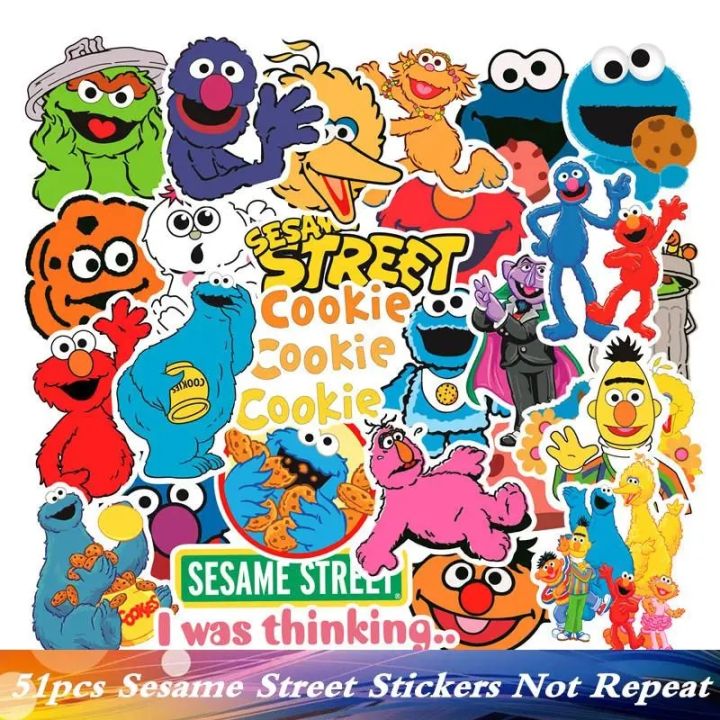 【Lejia】51Pcs/lot Sesame street cute cartoon 2019 Stickers Decorate the ...