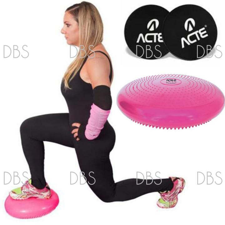 Inflated Stability Wobble Cushion Exercise Fitness Core Balance Trainer ...