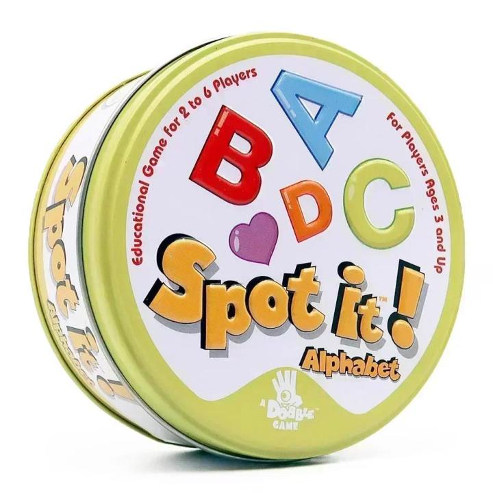 Spot it ABC Dobble Card Game Potte Age 6 Board Game 2 to 8 Players ...