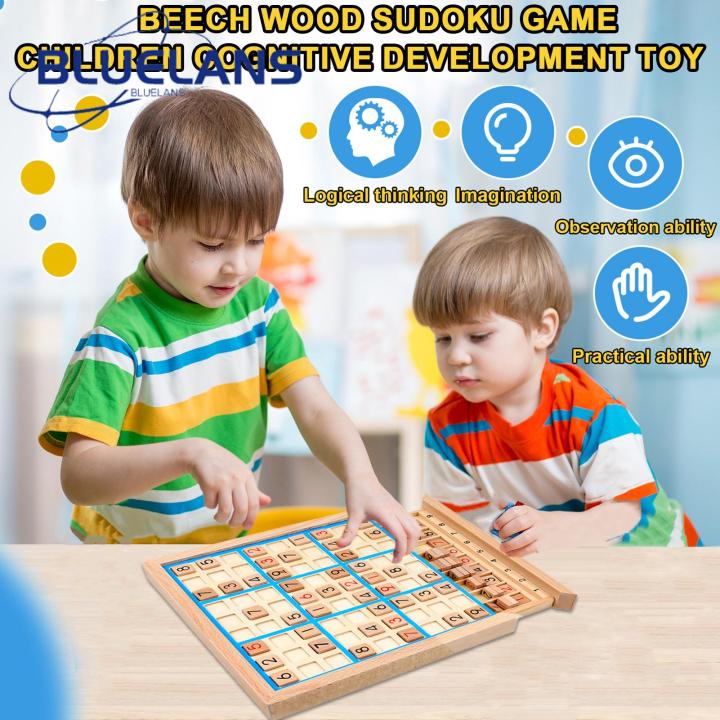 Kids Sudoku Puzzle Toy Wooden Sudoku Puzzle Board with Drawer ...
