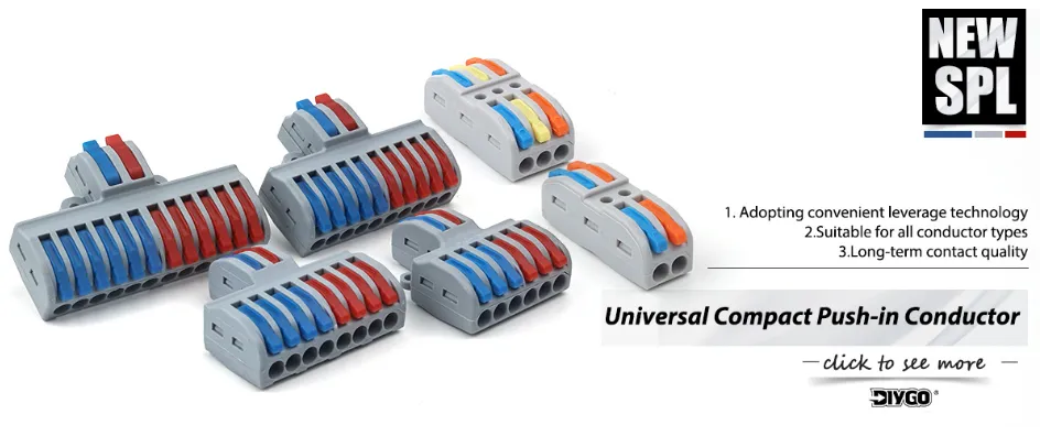 Quick Splicing Multiplex Butt Wire Connector Compact Electrical Cable Terminal Block Junction