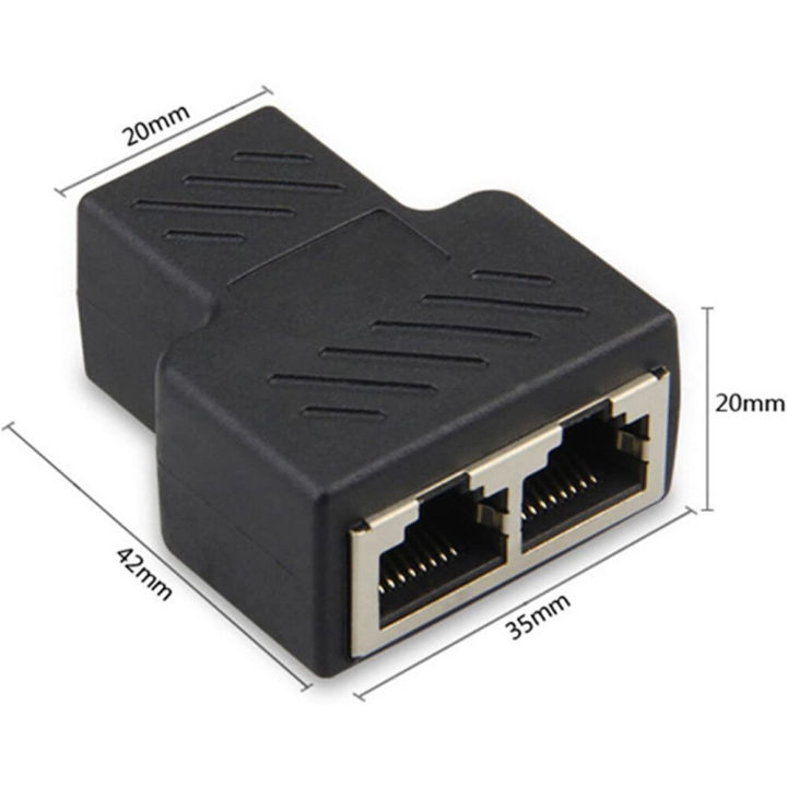 HOOLNX RJ45 Ethernet Splitter, 1 to 2 Network Adapter CAT5 CAT5E CAT6 ...