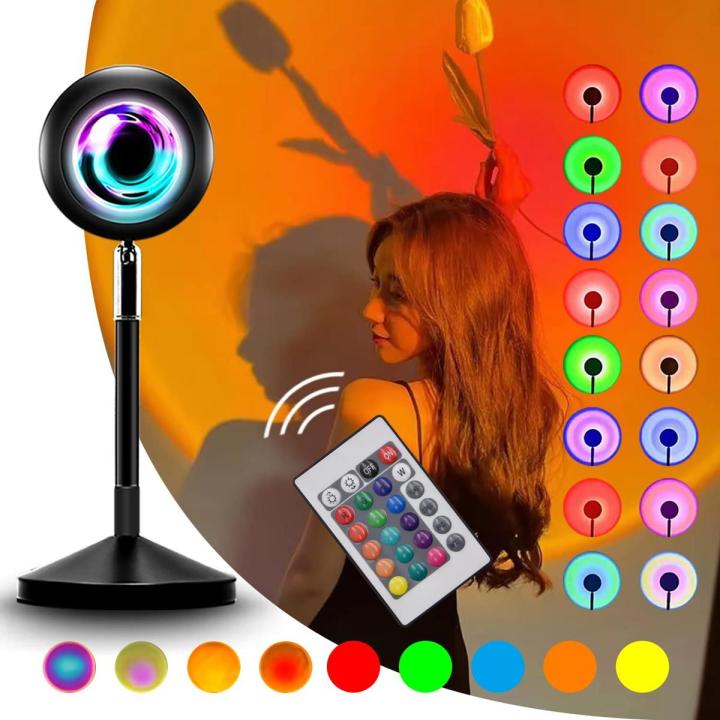 Sunset Lamp Projection Sunset Light, 16 Color Chaning Lights for ...