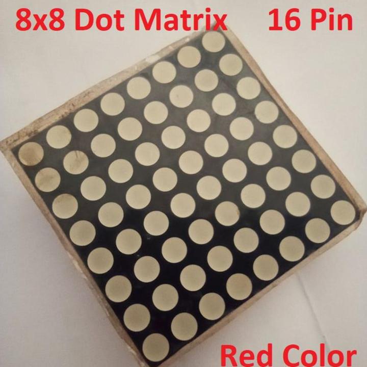 1588BS RED Color LED 38mm DOT Matrix Round Dot 8x8 3.75mm LED 16 Pin ...