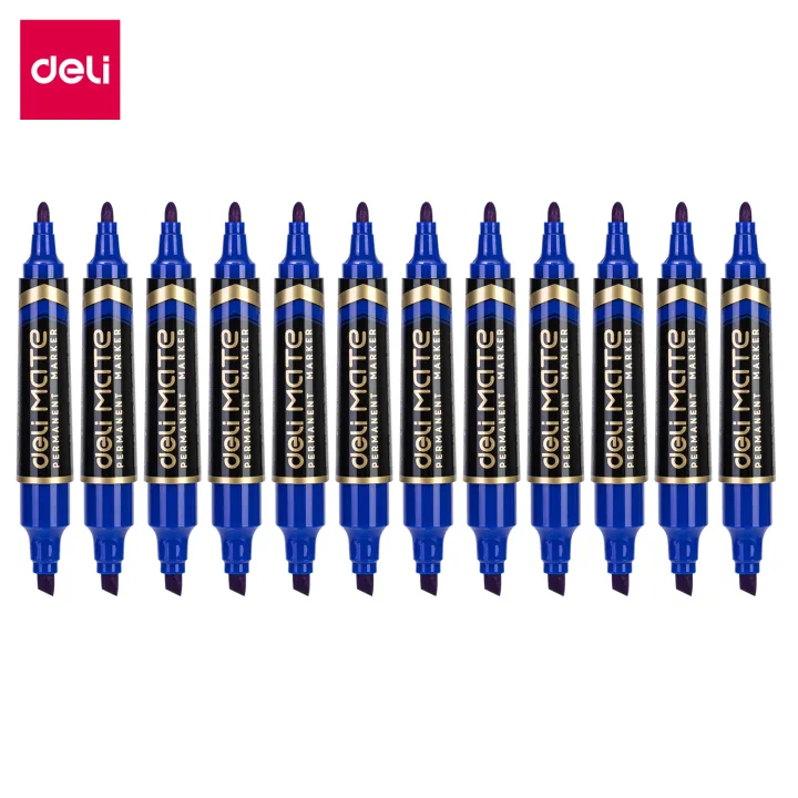 Deli ES555 Permanent Marker 12 pcs | Daraz.com.bd