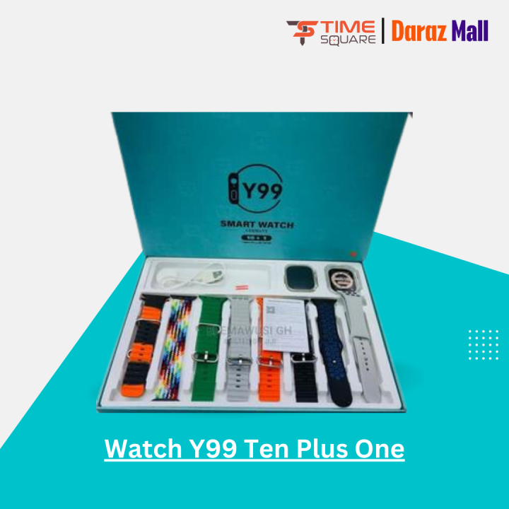 Y99 Smart Watch 10in1 Gift Suit with 10+1 Strap and Watch Case Smart ...
