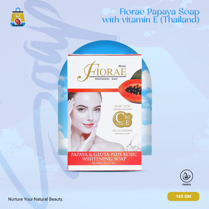 Fiorae Papaya Soap with vitamin E (Thailand) - 165gm | Daraz.com.bd