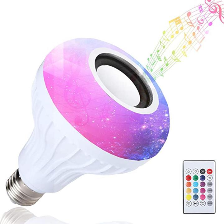LED Bluetooth Smart Music Colored led Light Bulb With Remote Control ...