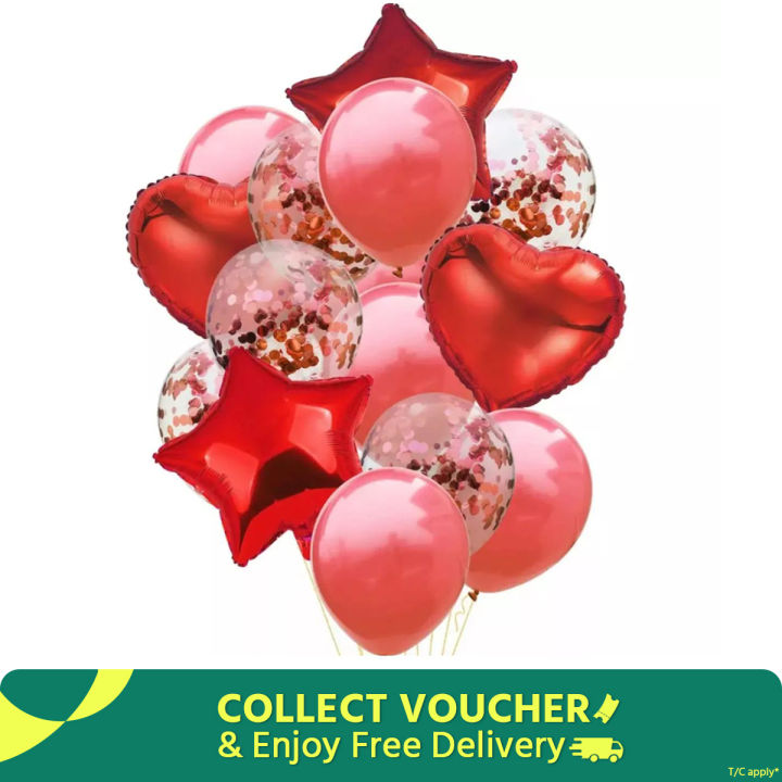 Party balloon 14pcs set/Happy birthday party balloon set14pc/confity ...