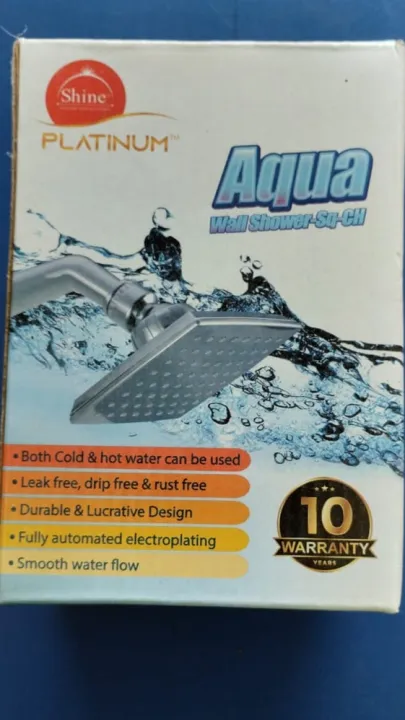 Aqua Wall Shower Square RFL Shine Platinum ABS and Metal Coating for ...
