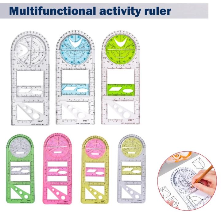 Rotatable Fast Drawing Template Ruler Art Design Construction Architect ...