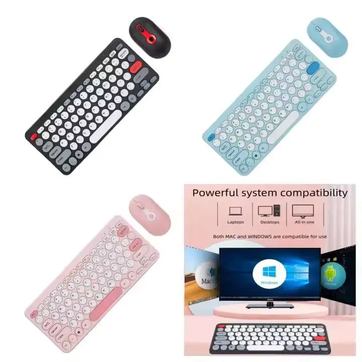 JEDEL WS681 Mini Stylish 2.4ghz Wireless Gaming Keyboard Mouse Combo