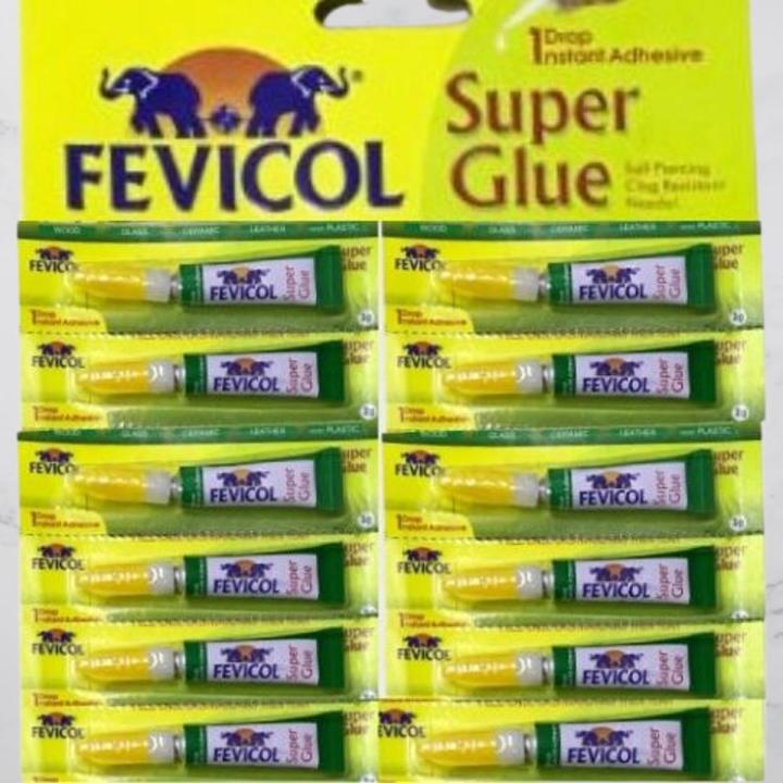 Fevicol Super Glue 12 Piece -1 Pata (Vertical 3 gm Pack) -36 gm | Daraz ...