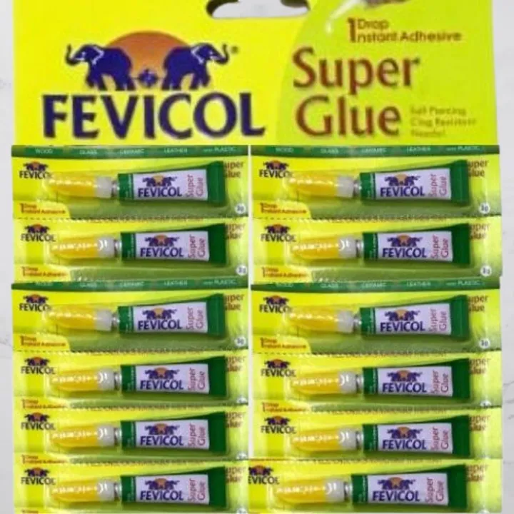 Fevicol Super Glue 12 Piece -1 Pata (Vertical 3 gm Pack) -36 gm | Daraz ...