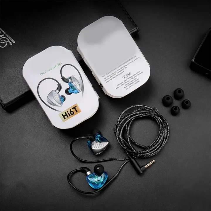 E56B Hi6T Professional Dynamic Earphone Bass Earbud Over the Ear Sports ...