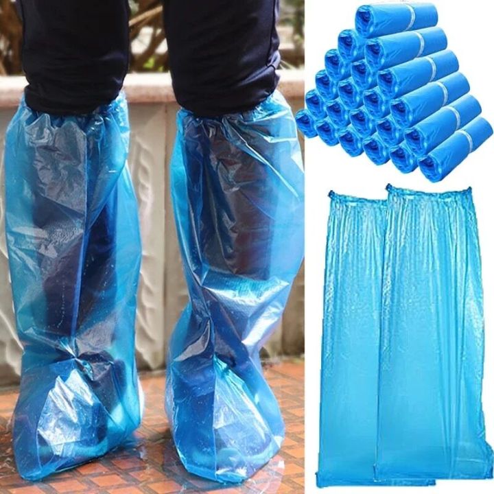 Disposable PE Plastic Waterproof Shoe Cover Farm Protective Shoe Covers ...