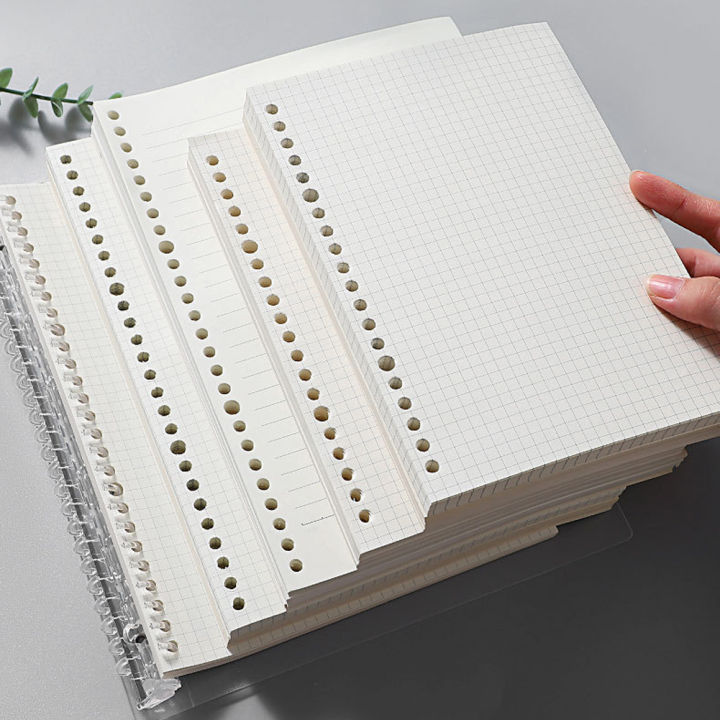 SF A6/A5 Loose Leaf Notebook Refill Spiral Binder Inner Page Grid Blank ...