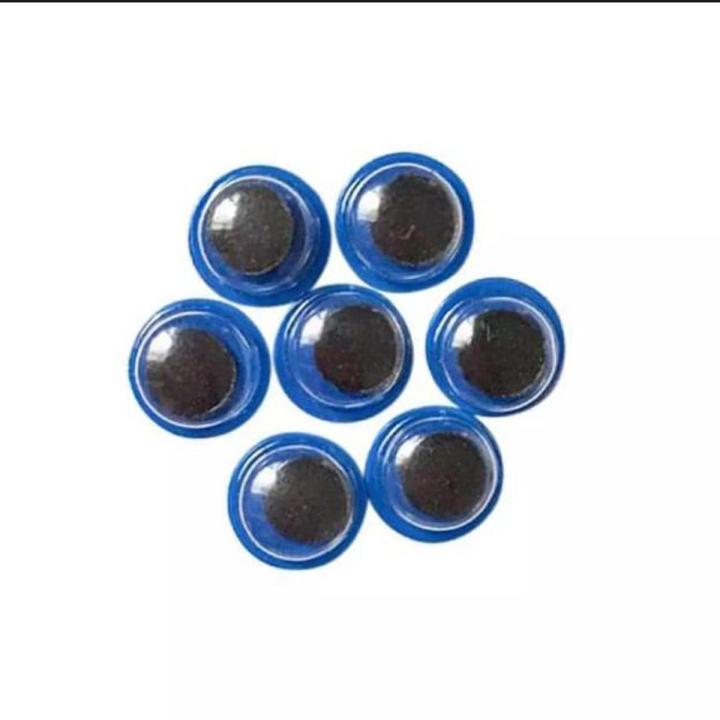 Blue colour plastic google eyes 8mm - 20pcs Pack | Daraz.com.bd