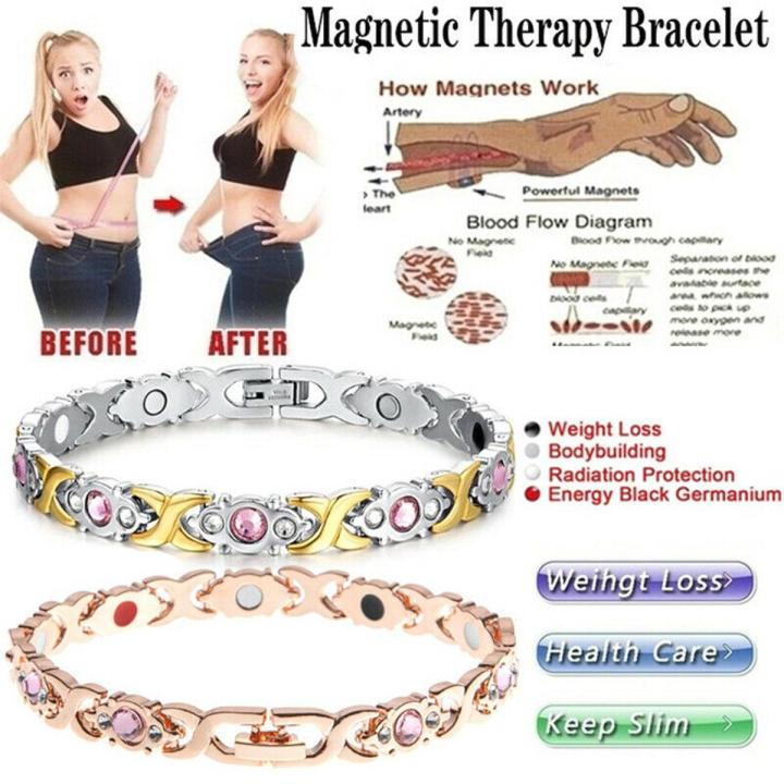 Healthy Energy Magnet Diamond Health Care Magnetic Therapy Bracelet For ...