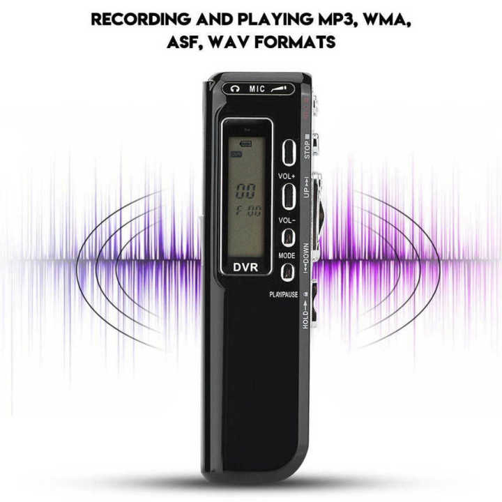 Mini Audio Recorder Multi-language 8GB Memory Digital Voice Auto ...