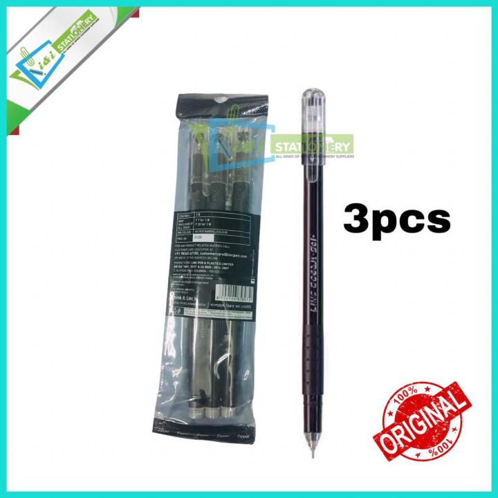 LINC Ocean Waterproof Gel Pen Blue Black Green Red Ink 3 pcs of Pack ...