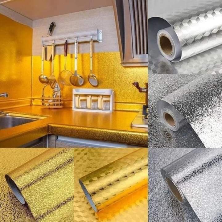 Kitchen oil sticker self-adhesive Aluminum Foil waterproof cabinet ...