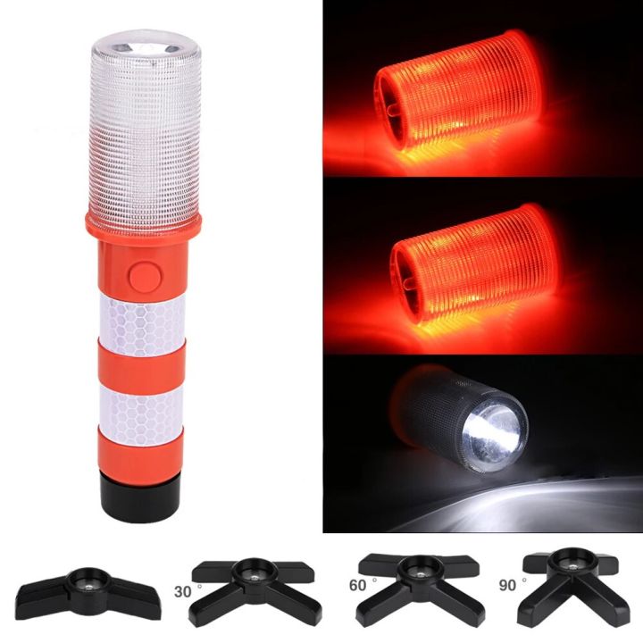 3 Lighting Modes Emergency Roadside Flares Kit With Magnet Work Light ...