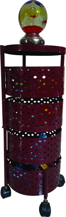 Kitchen Rotating Vegetable Rack - Premium Colour Coated 3 Layer without ...