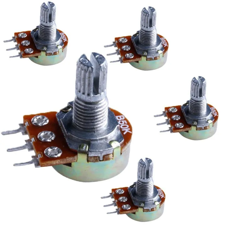 2Pcs- 3 Pin 50K Potentiometer Panel Mount 50K Ohm 1/2 Watt 3 Terminal ...