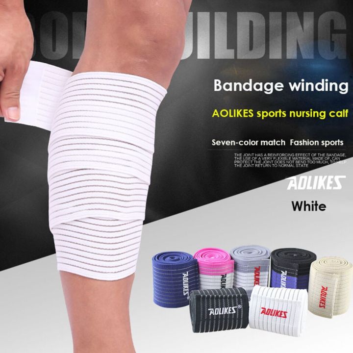 【Alizeker Mall】1PCS 90*7.5cm Powerlifting Bandage Leg Calf Knee Support ...