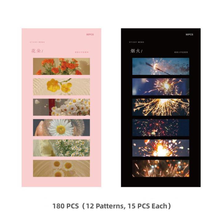 Panda Online 180 Sheets Landscape Series Sticky Notes Set Memo Pad ...