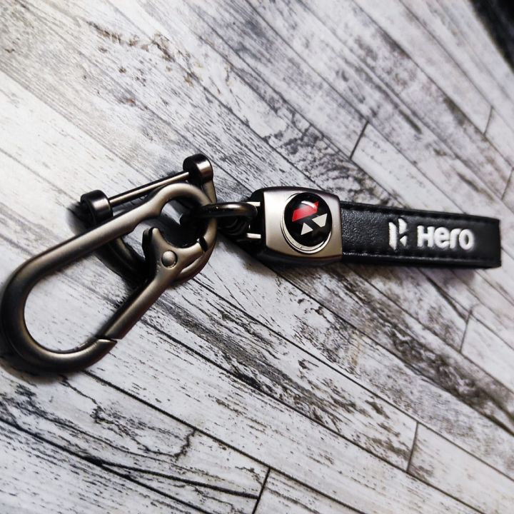 Hero Universal Lather Logo Key Ring for Motorcycle Bikers - Car - Bike ...